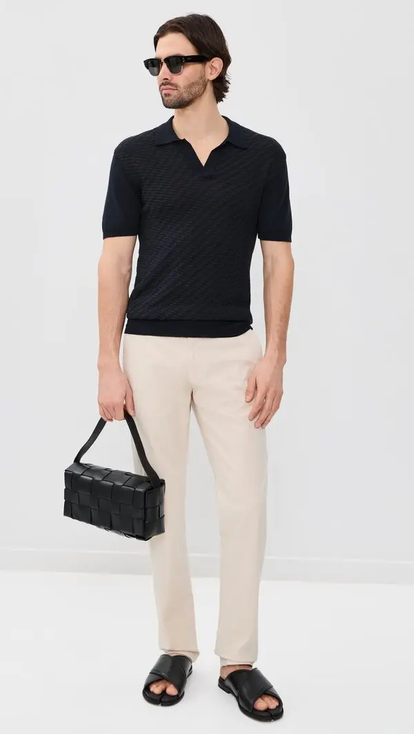 Orlebar Brown Horton Jacquard Polo - Night Iris