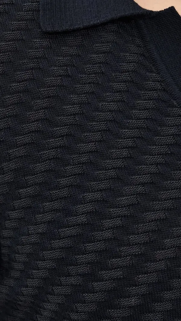 Orlebar Brown Horton Jacquard Polo - Night Iris