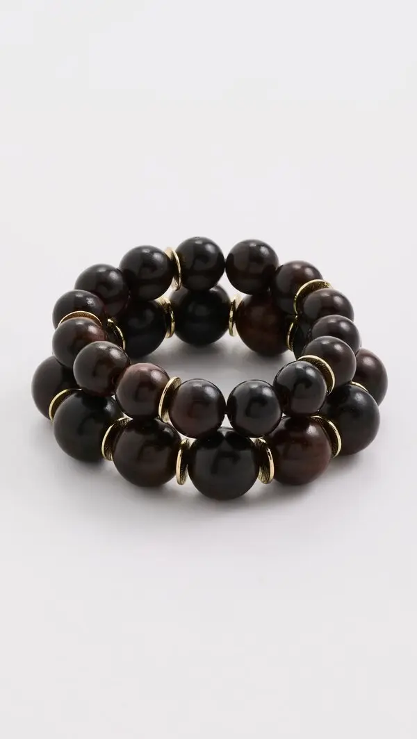 Shashi Bois Beaded Bracelet Set - Brown