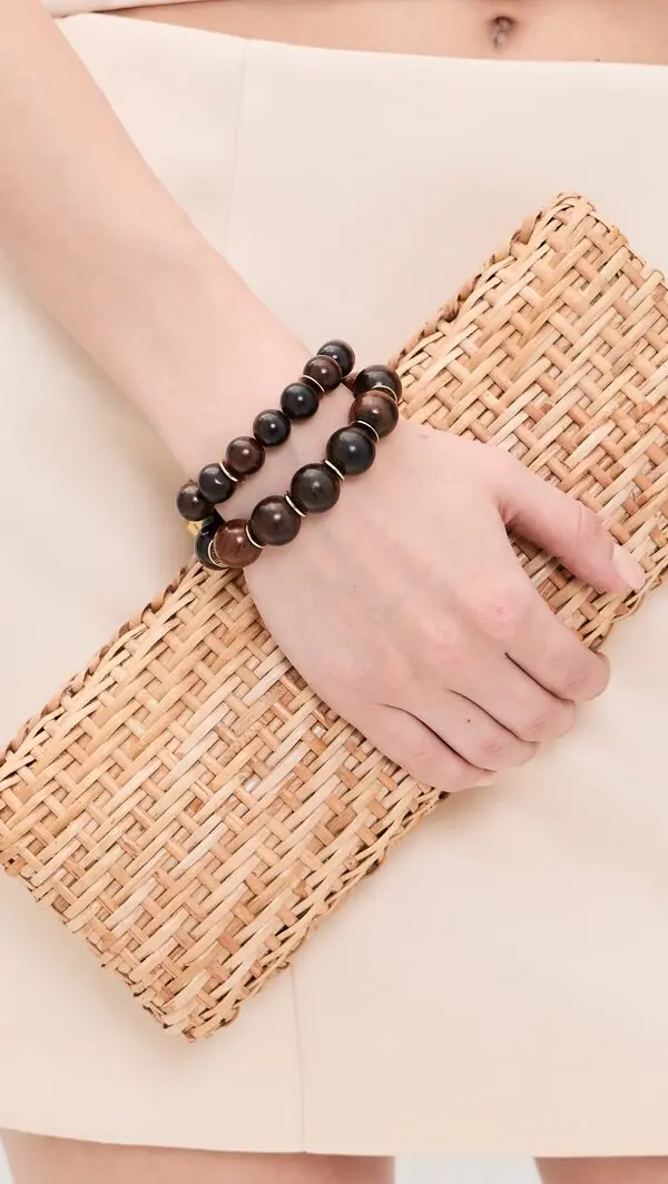 Shashi Bois Beaded Bracelet Set - Brown