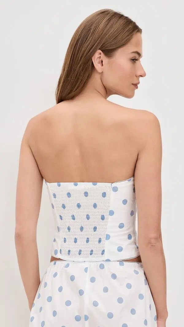 NIA Esperanza Strapless Polka Dot Top