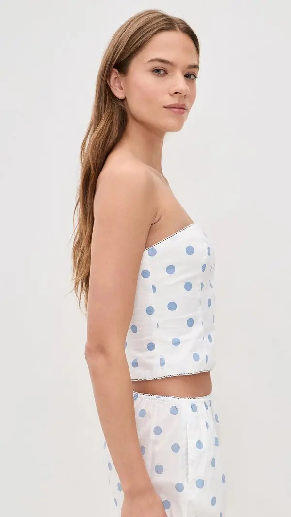NIA Esperanza Strapless Polka Dot Top