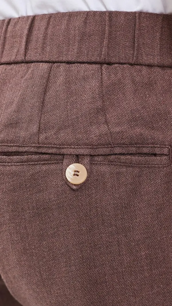Frescobol Carioca Felipe Linen Blend Shorts - Brown