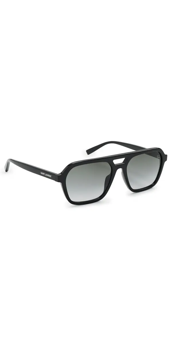 Saint Laurent Sl 905 Aviator Sunglasses - Black-black-grey