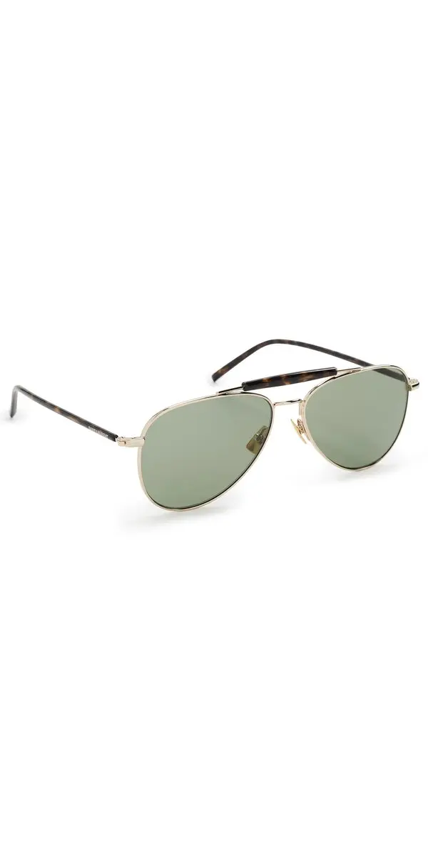 Saint Laurent Sl 864 Sunglasses - Gold-havana-green