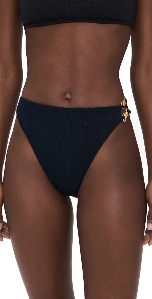 VIX PAULA HERMANNY Cheeky Bikini Bottoms - Black