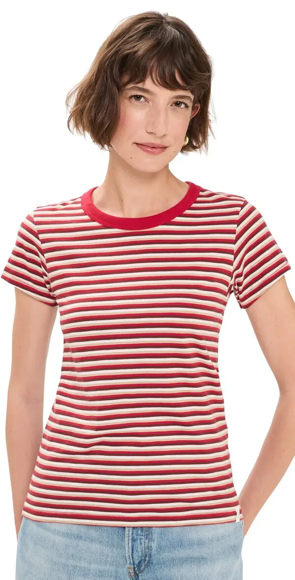 Rag & Bone The Slub Striped Tee - Rdbgm
