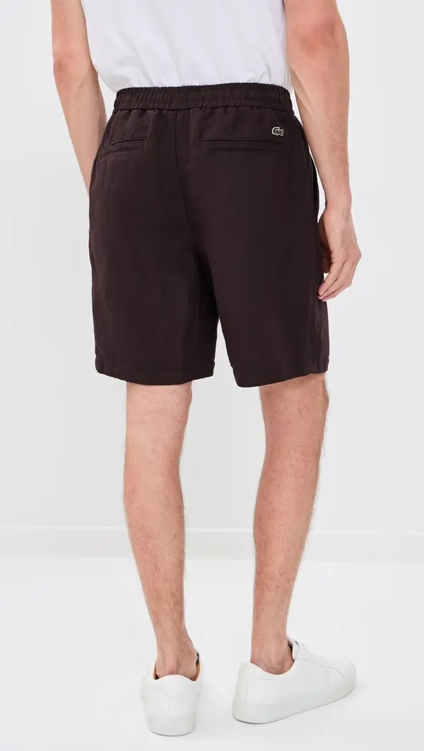 Lacoste Cotton Linen Blend Shorts - Buffalo