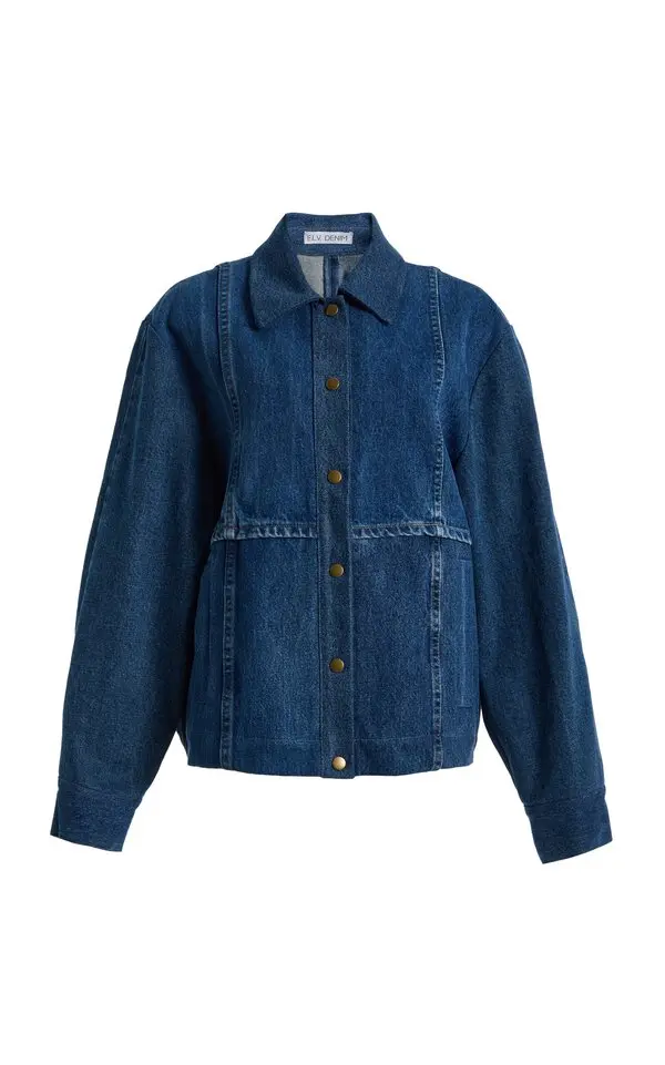 E.L.V. DENIM Kara Denim Jacket - Blue