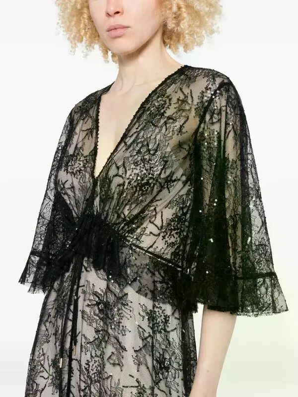 knee length dresses for ladies Chiffon plissé long dress main image 1