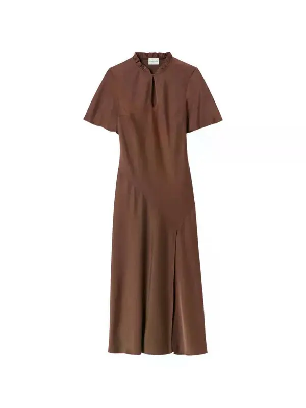 Claudie Pierlot Ruffled Neck-cutout Dress
