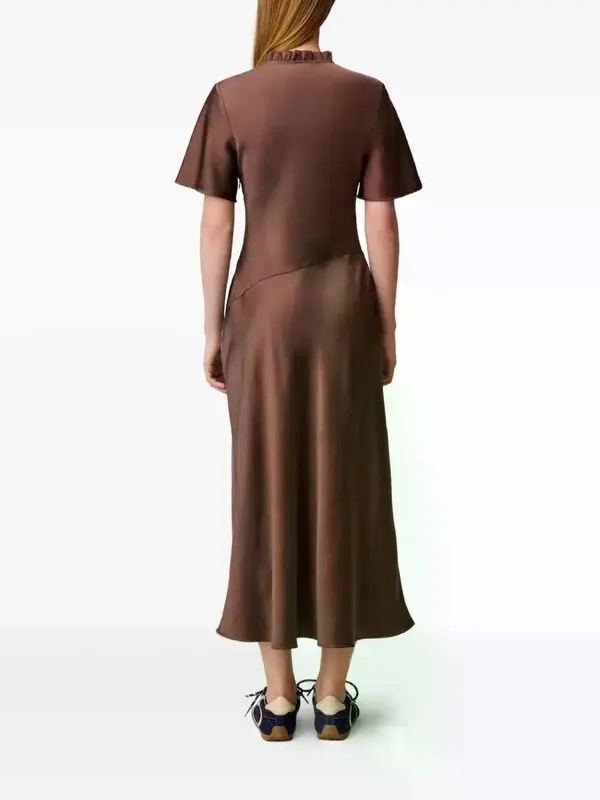 Claudie Pierlot Ruffled Neck-cutout Dress