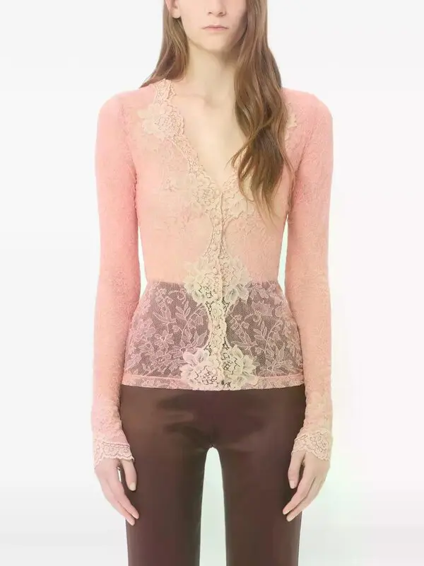 Valentino Garavani Stretch Lace Cardigan - Pink