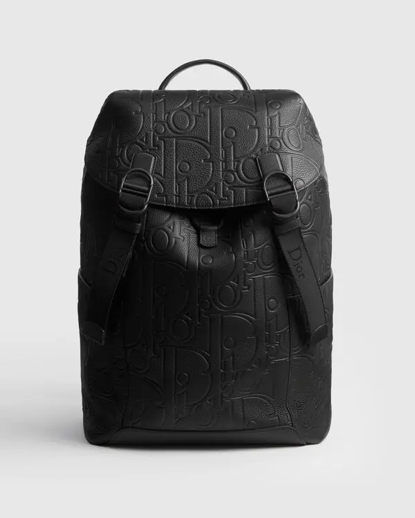 Dior Jett Backpack With Flap - Black Dior Gravity Leather