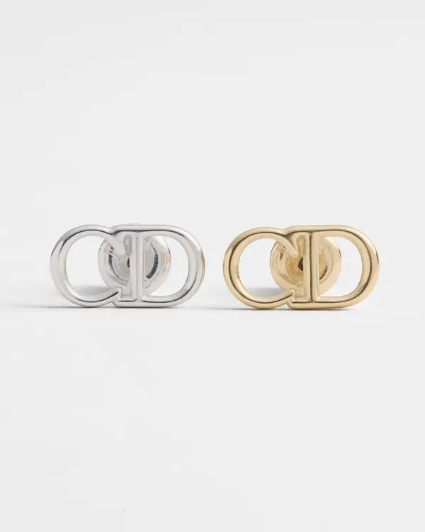 Dior Cd Icon Earrings - Silver And Gold-finish Silver