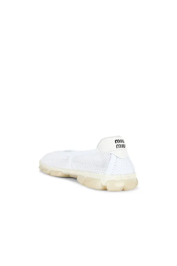 Miu Miu Rete Tech Sneakers - Bianco