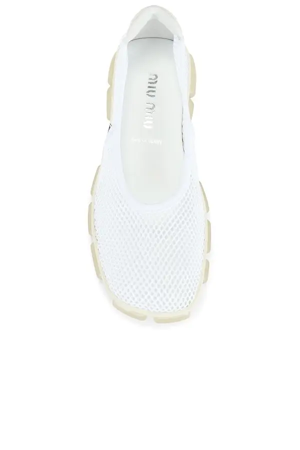 Miu Miu Rete Tech Sneakers - Bianco