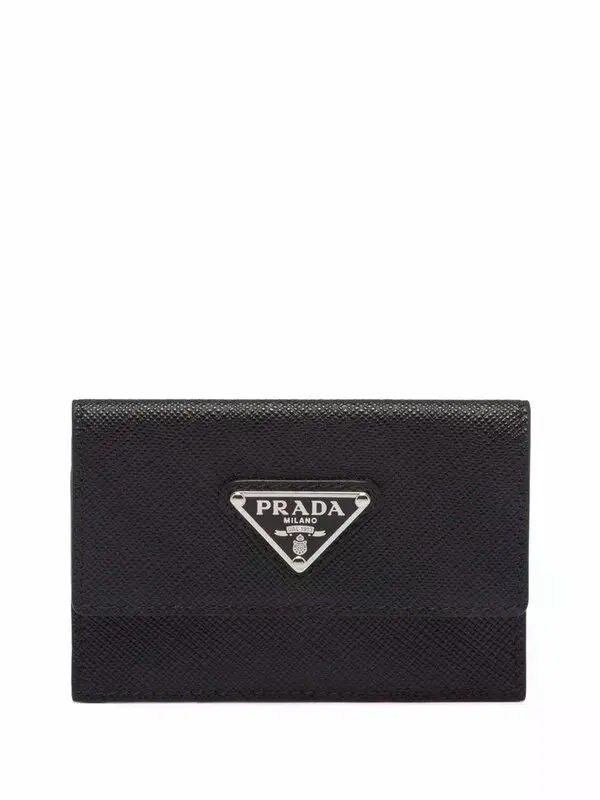 Prada Triangle-logo Saffiano Leather Card Holder