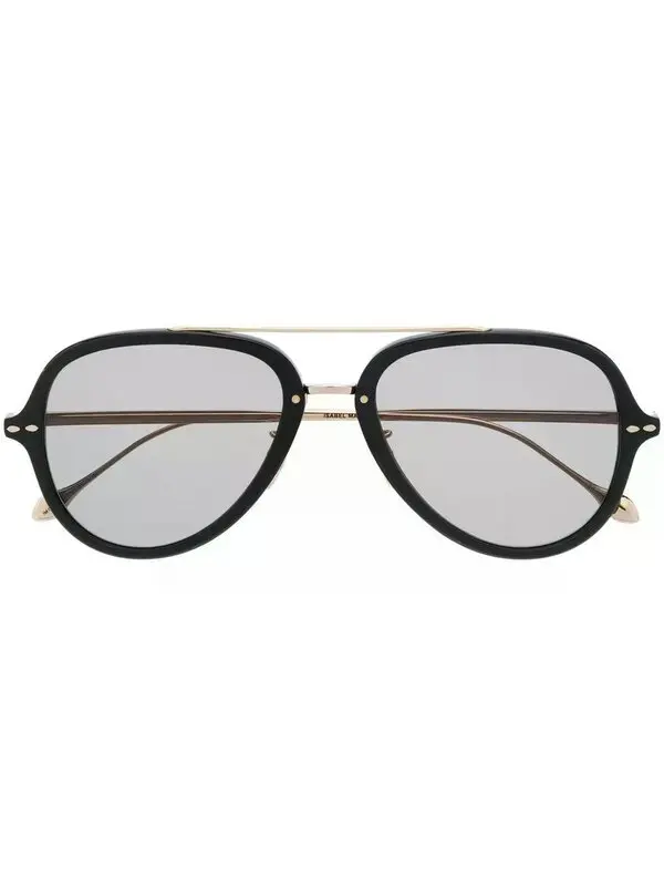 Isabel Marant Pilot Round-frame Sunglasses - Black