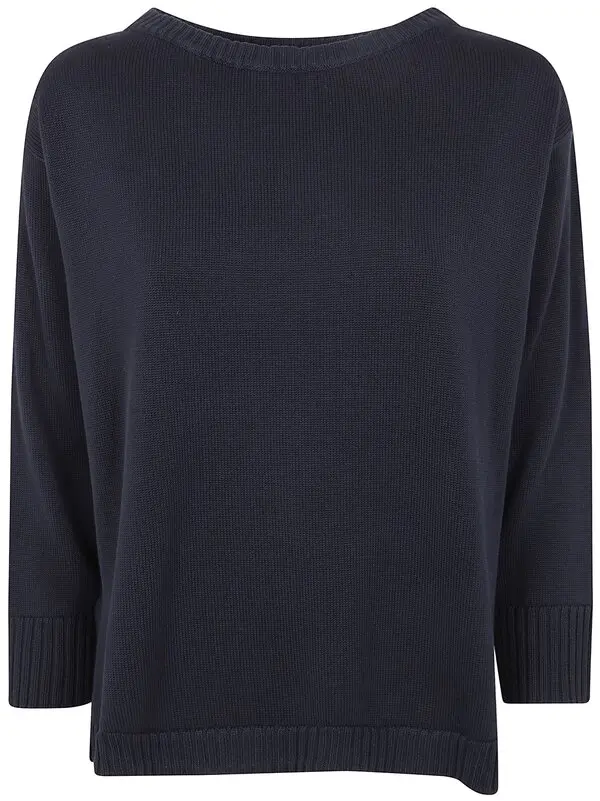 Rossopuro Long Sleeved Boat Neckline Sweater