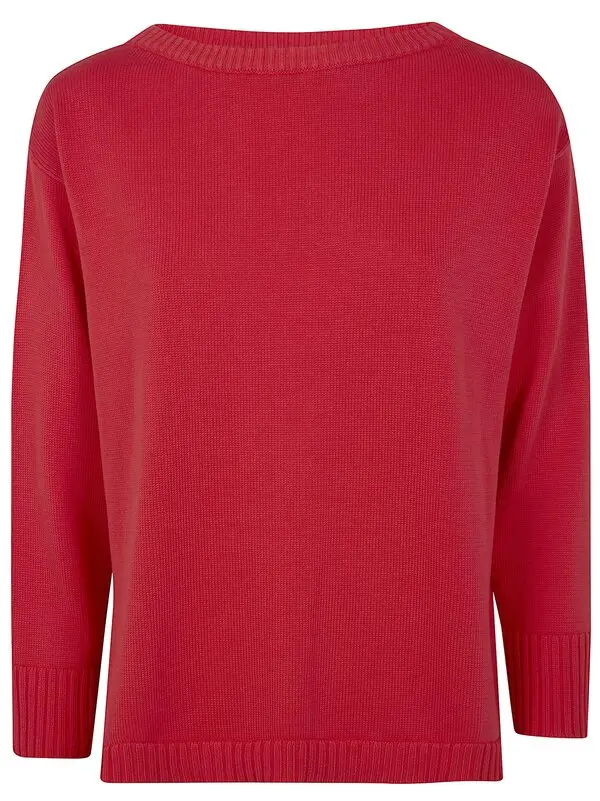 Rossopuro Long Sleeved Boat Neckline Sweater