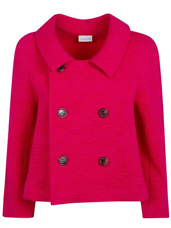 Dries Van Noten Huvia Double-breasted Jacket - Pink