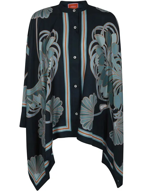 La DoubleJ Placée" Foulard Shirt - Blue