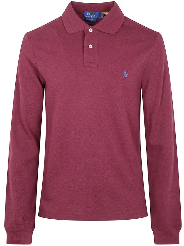 Polo Ralph Lauren Long Sleeve Knit Polo Shirt - Red