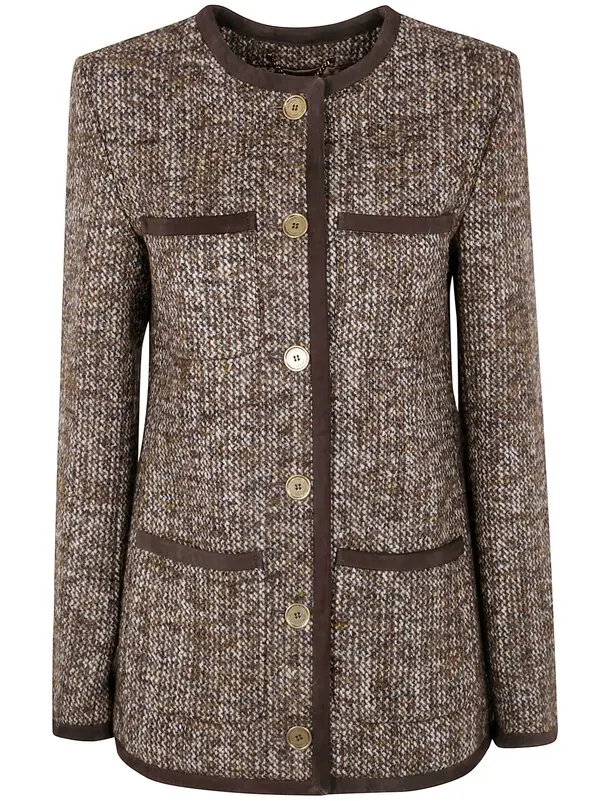 GOLDEN GOOSE Journey Long Boxy Jacket - Brown