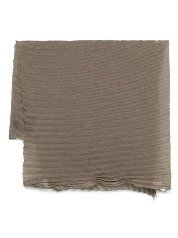 Issey Miyake Pleated Silky Wool Stole - Green