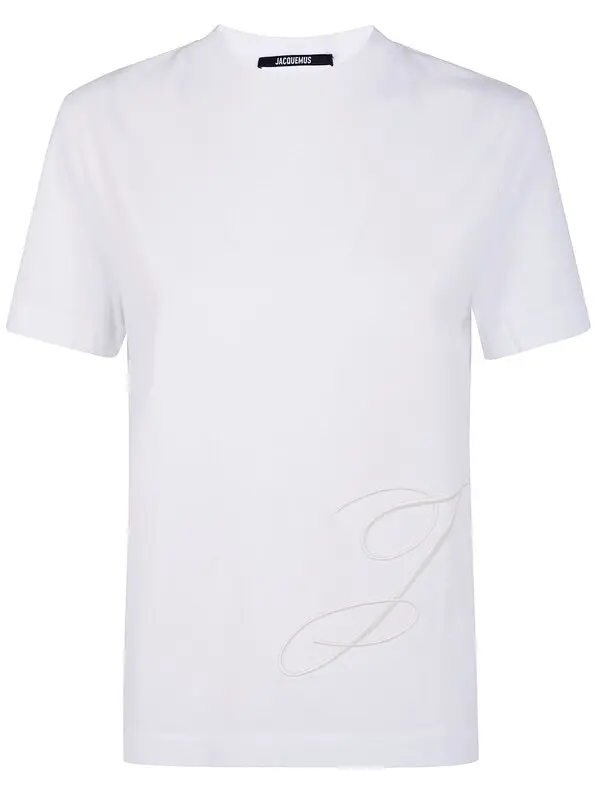 Jacquemus Le Tshirt J" Short-sleeve T-shirt - White