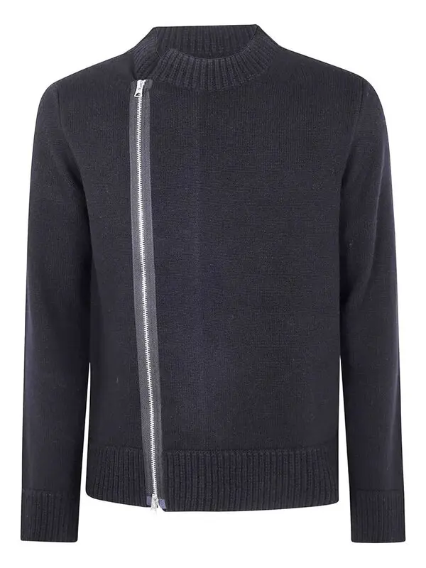 Sacai Wool Knit Blouson - Black
