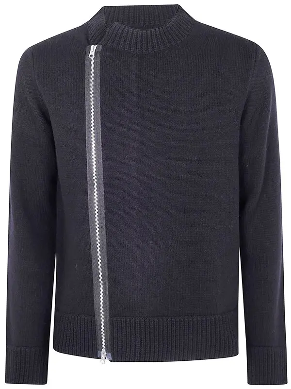 Sacai Wool Knit Blouson - Black