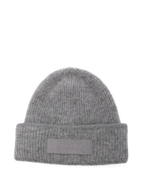 Jacquemus Le Bonnet Gros Grain Beanie - Gray