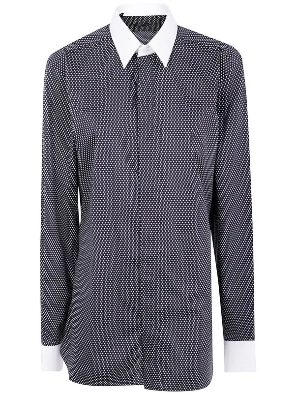 TOM FORD Cotton Printed Diamond Classic Fit Shirt - Black