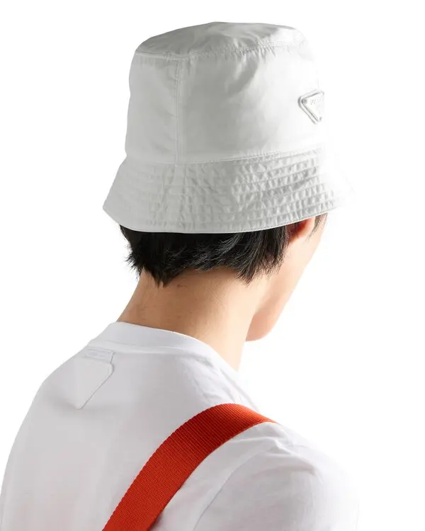 Prada Foldable Re-nylon Bucket Hat - White