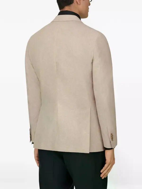 Boggi Milano Mélange Linen And Cotton Jacket - Neutrals