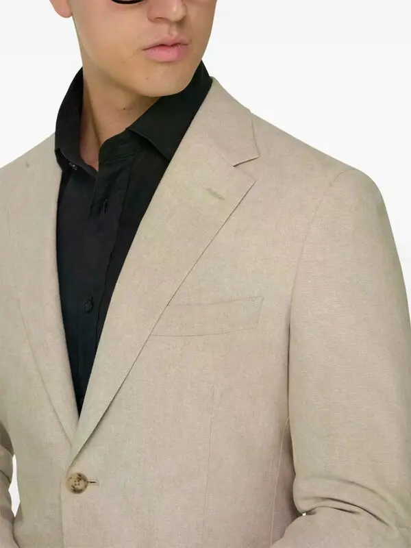Boggi Milano Mélange Linen And Cotton Jacket - Neutrals