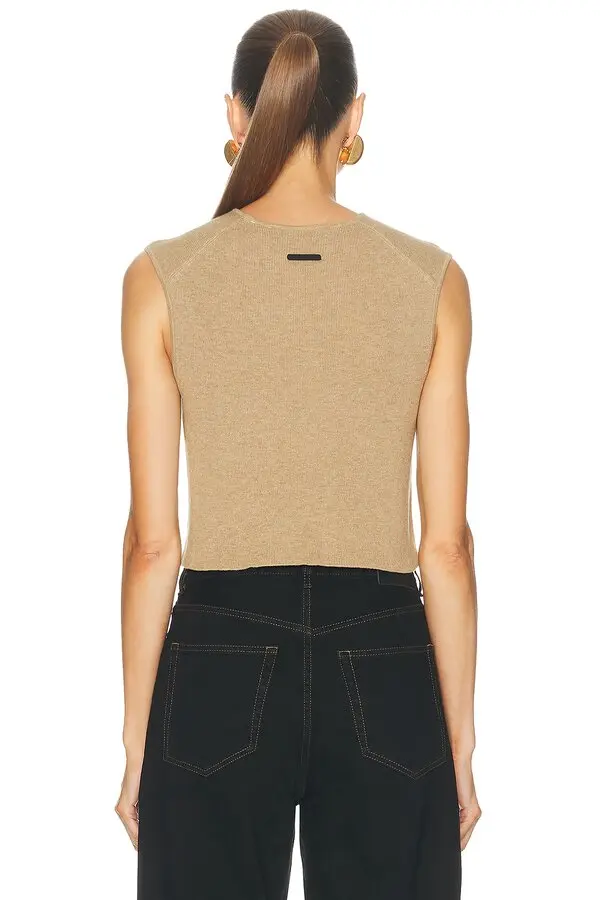 Fear Of God Signature Rib Knit Cropped Rib Top