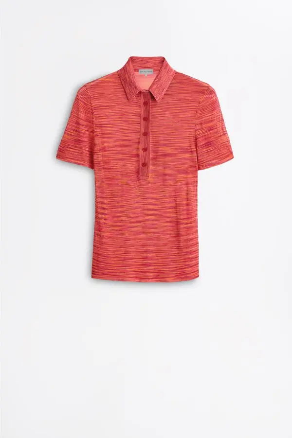 Scanlan Theodore Ombre Knit Shirt - Tangerine