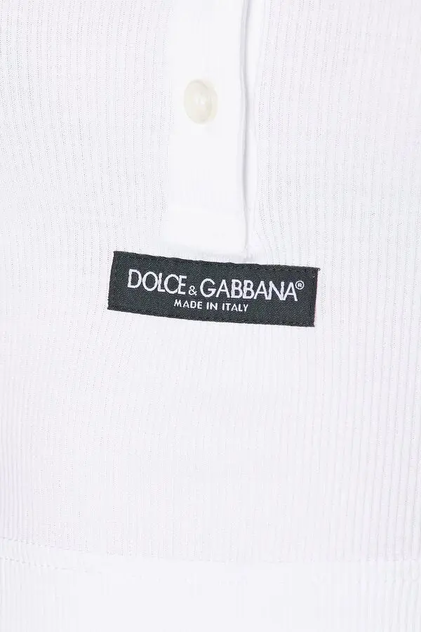Dolce & Gabbana Cropped Tank Top - Optical White