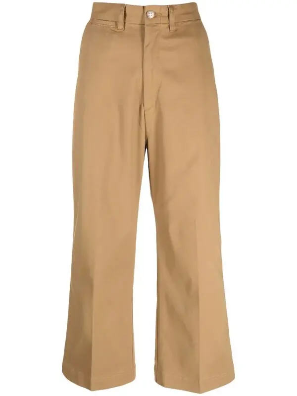 Polo Ralph Lauren Polo Shirt Ralph Lauren High Waisted Cropped Trousers - Montana Khaki