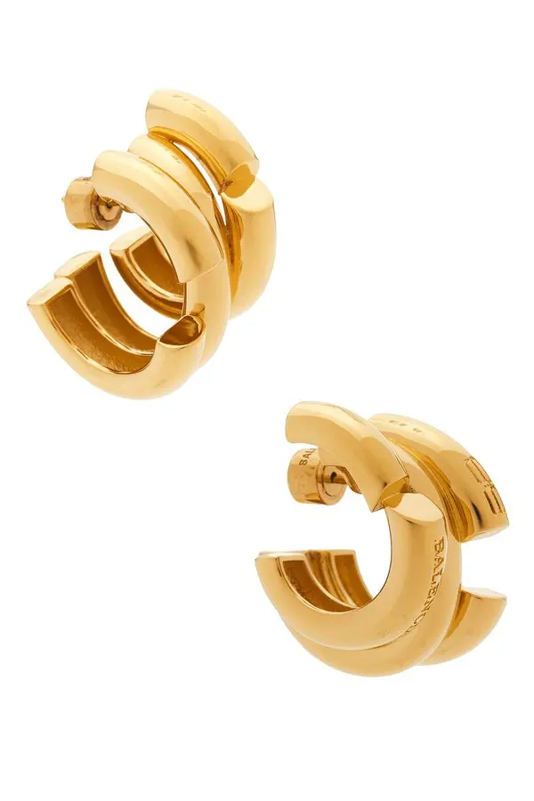Balenciaga St. Germain Xl Earrings In Metallic Gold - Shiny Gold