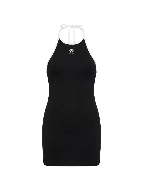 MARINE SERRE Moon Short Dress - Black