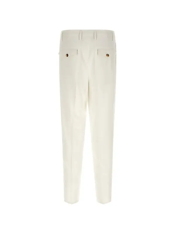 Brunello Cucinelli Cotton Trousers - White
