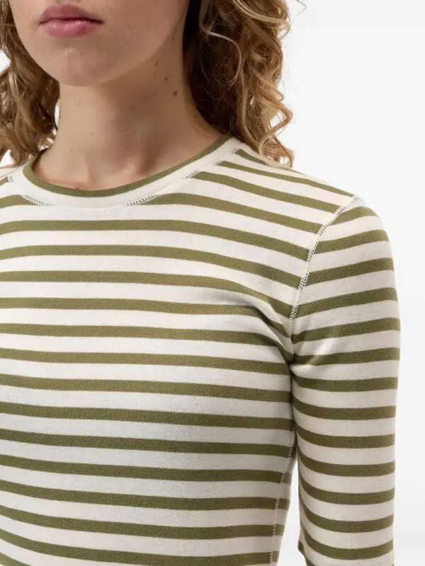Closed Striped Cotton Blend Sweater - Green