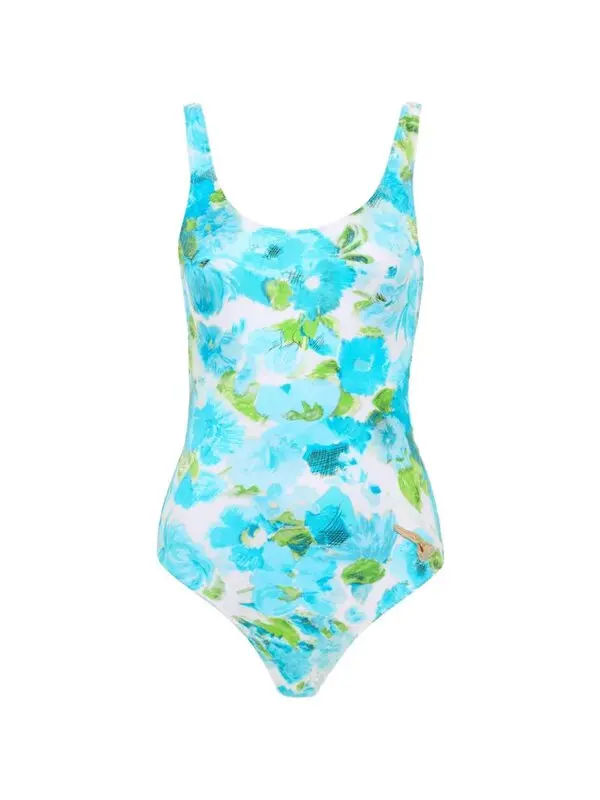 Chloé Printed Swimsuit - Sky Blue