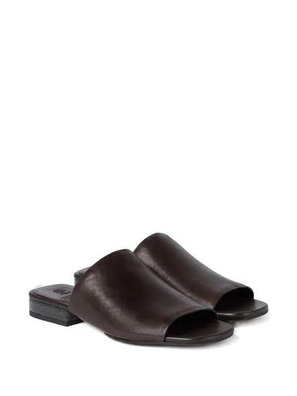 Brunello Cucinelli Leather Flat Sandals