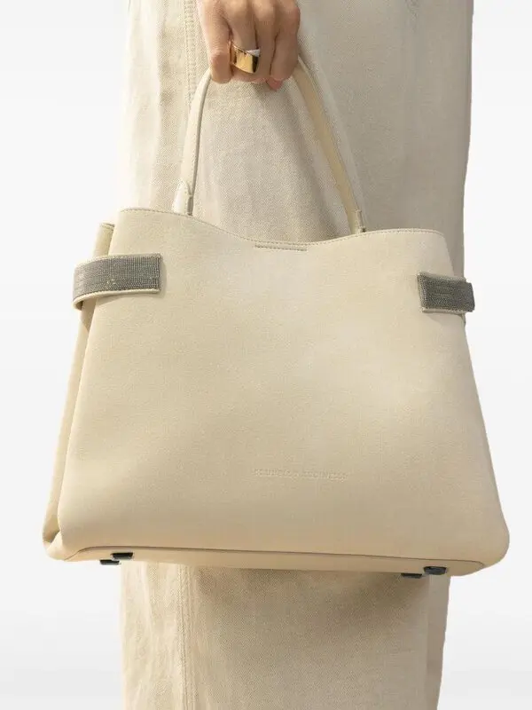 Brunello Cucinelli Suede Leather Tote Bag