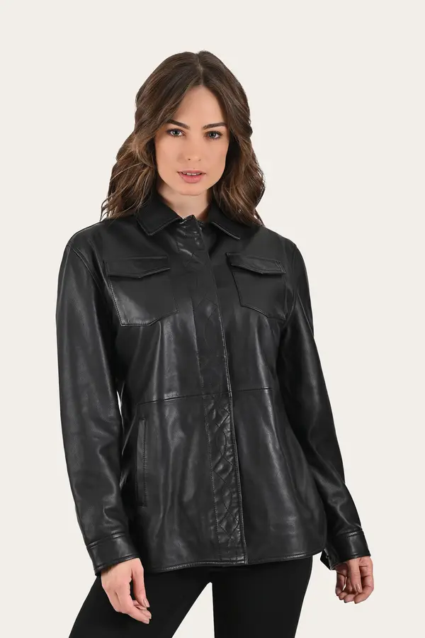 THE FRYE COMPANY Bailor Shirt Jacket - Black
